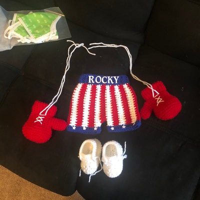 Baby Rocky Boxing Set Crochet Baby Boxing Set boxing Shorts Boxing ...