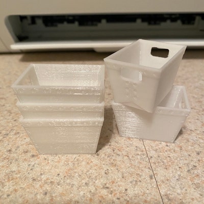 1:12 Scale Postal Tubs pair Dollhouse Scale Miniature Letter Totes Mail ...