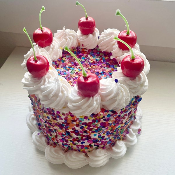 Rainbow Fake Cake, 6 Inch Faux Cake, Sprinkles - Etsy
