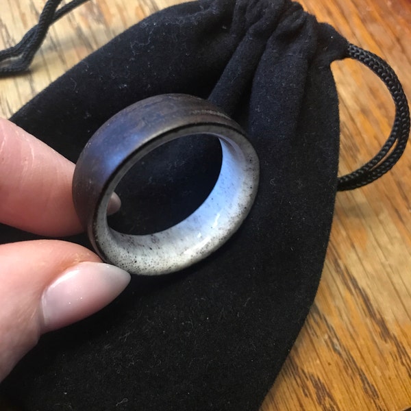 Hammered Copper Infused Ring Men's Textured Wide Rustic Vintage ...