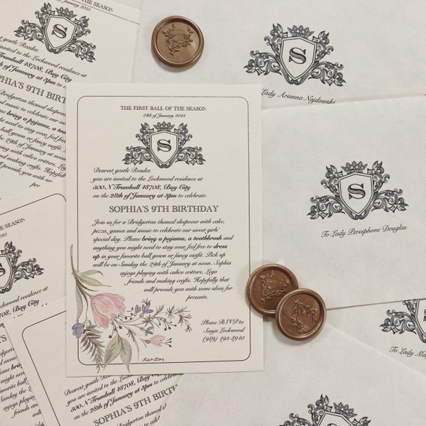 Personalized Regency Ball Dance Card 2" X 3.5" , Custom 2" X 3.5" Dance ...