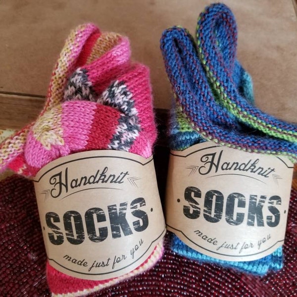 Sock Labels - PRINT YOUR OWN, Printable Care Instructions, Sock Wrap ...