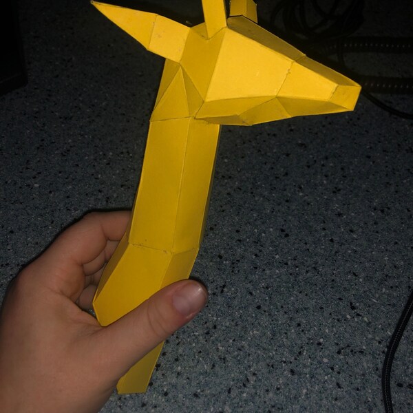 Papercraft 3d SMALL GIRAFFE HEAD Paper Sculpture Diy Gift Low Poly Home ...