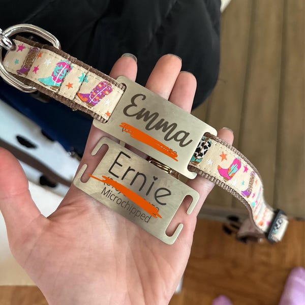 Initial Collar Charm - Letter Tag, Pet Collar Charm, Personalized Pet ...