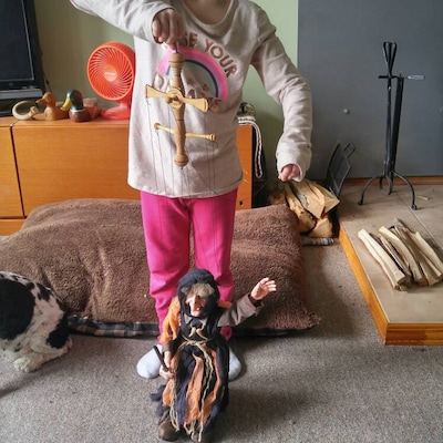 Small Witch Puppet Handmade Marionette - Etsy