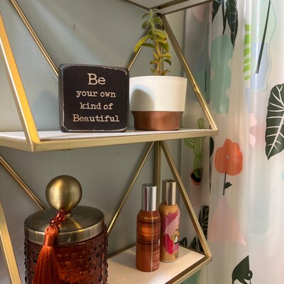 Mini Whitewashed Wood Sign, Home Office Decor, Funny Desk Accessory ...