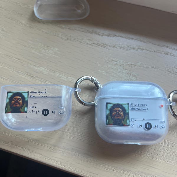 Personalised Name Airpods Case Name Initial Clear Transparent Case Gift ...