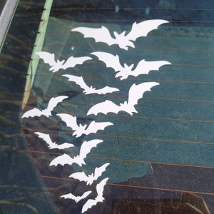 Bat Decal Flying Bats Car Decal Goth Car Accessories Spooky Bats Goth ...