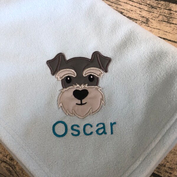Satin Finish ~ Schnauzer Applique Design ~ Dog Applique ~ Instant ...