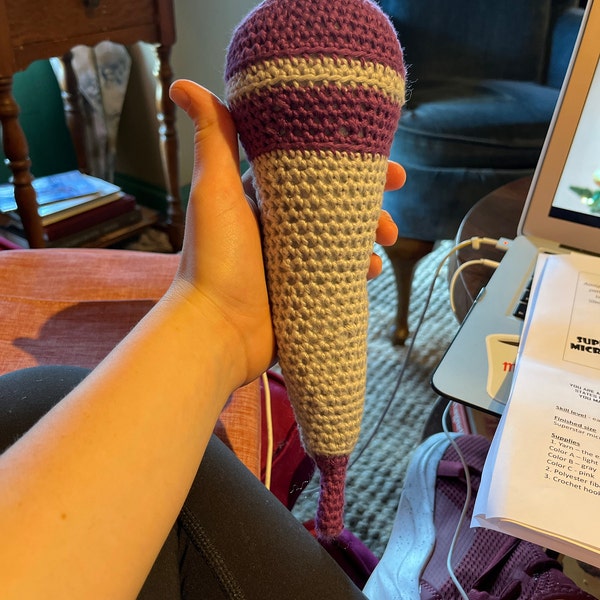 Crochet Microphone Pattern - Superstar Microphone - Musical Instrument ...