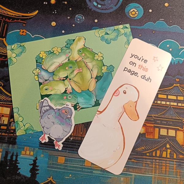 Duck Bookmark | You're on This Page | Cute Bookmark | Double Printed ...