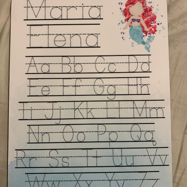 Preschool Personalized Dry Erase Board, Penmanship Board, Toddler ...