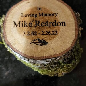 Mini Keepsake Urn Log Sharing Urn Cremation Urn Rustic Mini Keepsake ...