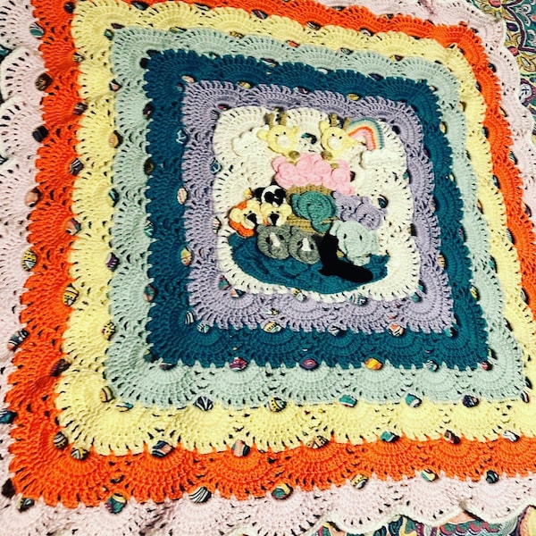 Virus Blanket Crochet Pattern: Lacy Afghan PDF ENGLISH (digital ...