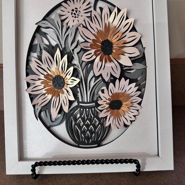 Flower Bouquet Shadow Box SVG: Layered Paper Cut Files - Etsy