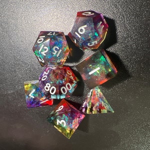 Solstice Silver Foil Dice False Snowflake Obsidian Dice - Etsy