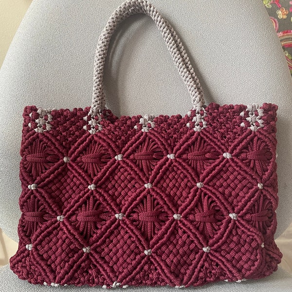 Macrame Bag Tutorial Macrame Bag Pattern Macrame Bag for Beginners ...