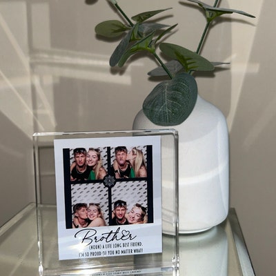 Personalised Photo Plaque W/ Wooden Stand Couple Gift Gift - Etsy
