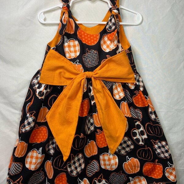 Girls' Big Bow Sundress Sewing Pattern – Tie Shoulder Design (PDF ...