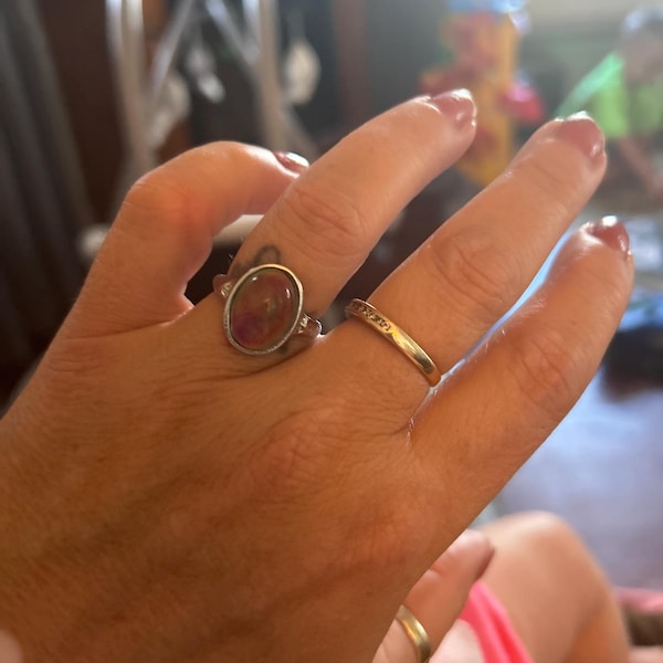 Adult Mood Ring, Silver Plated Color Changing Mood Ring, Size 7 8 9 10 ...