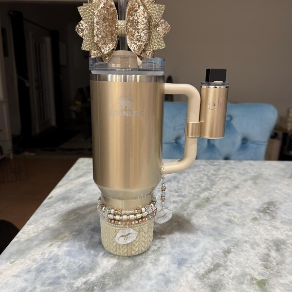 Almond Rose Bracelet Stack for Stanley Tumbler - Neutral Colors - Etsy