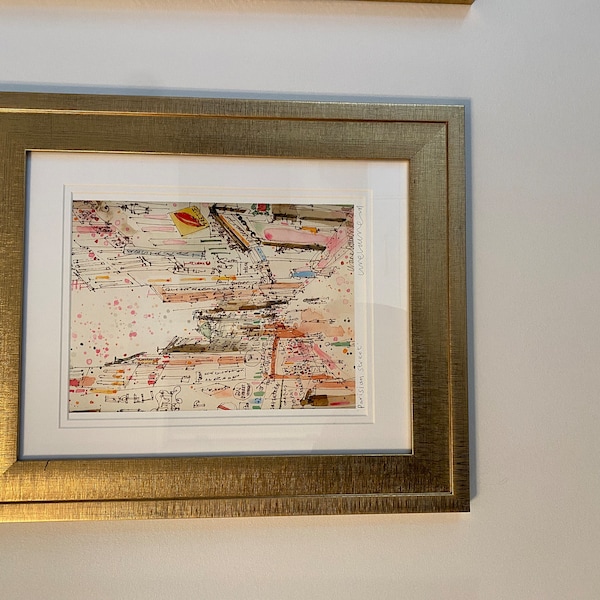 NEW YORK Print, 11 X 14 NYC Wall Art, Rays Pizza Shop, Yellow Taxi ...