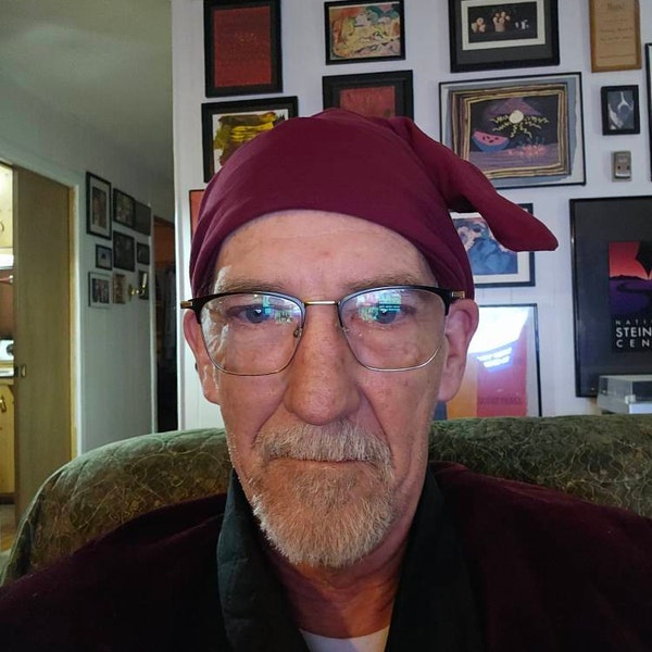 Burgundy Nightcap Pointed Night Cap Maroon Unisex Adult Cotton ...