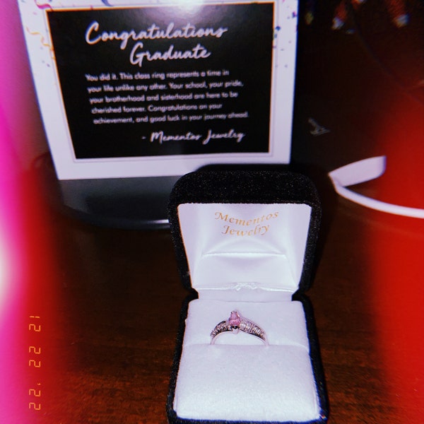 Customized Sterling Silver Women’s High School Class Ring – Gem ...