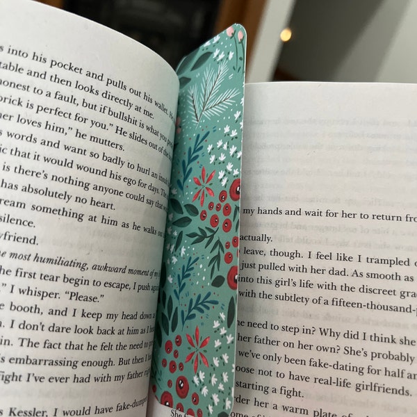 Winter Floral Bookmarks - Set of Four, Christmas Bookmark Pack, Holiday ...