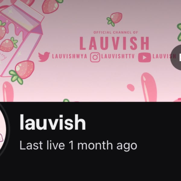 Twitch Banner- Strawberry Splash - Etsy