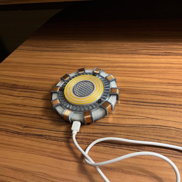 Wireless Phone Charger: LED Light, Iron Arc Stark Reactor Style - Etsy