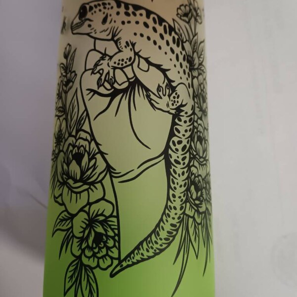 Gecko Svg, Gecko With Flowers Svg, Lizard Svg, Reptile Svg, Gecko ...