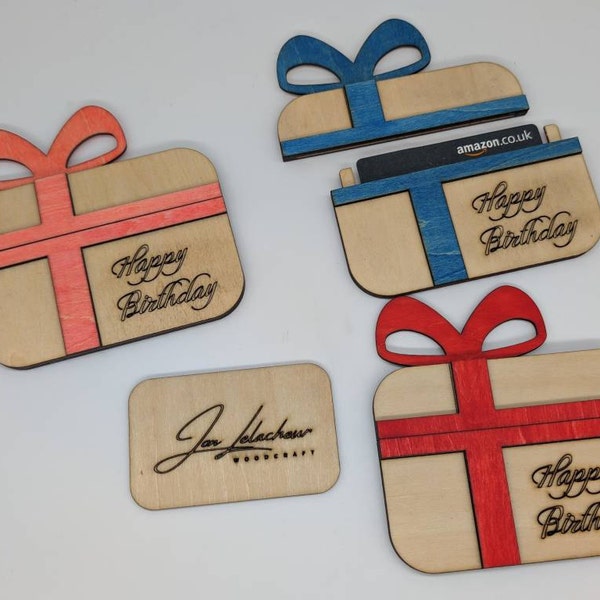 Gift Card Holder Svg, Laser Cut File, Gift Card Box Svg, Personalized ...