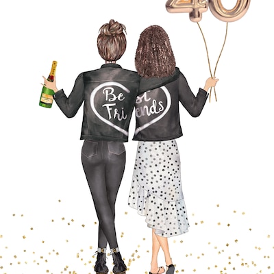 40th Birthday Best Friend 40 Years of Being Fabulous 40 - Etsy
