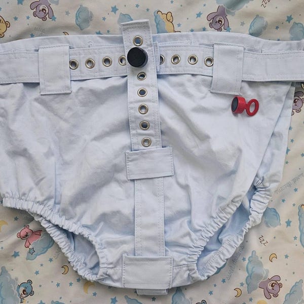 Pink Lockable Diaper Cover Pants - Anti Diaper Removal / Restraining ...