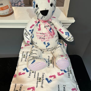 Keepsake Memory Puppy From Upcycled Clothes or Blanket/birth Stat Puppy ...