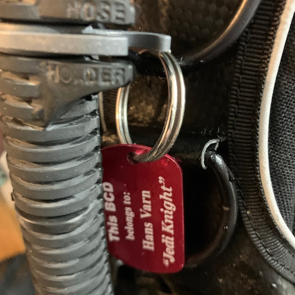 Scuba Diver BCD ID Tags. Custom Engraving. - Etsy