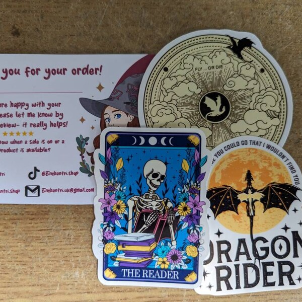 Tarot Card Vinyl Sticker - Etsy