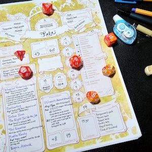 Form-fillable Sunlit Character Sheets - Etsy Canada