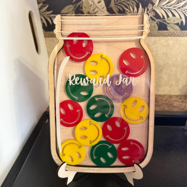 Reward Jar Svg, Glowforge Cut File, Reward Jar Laser Cut File ...