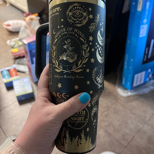 Acotar Pattern Tumbler Cup With Handle, 40oz Acotar Tumbler, Acotar ...