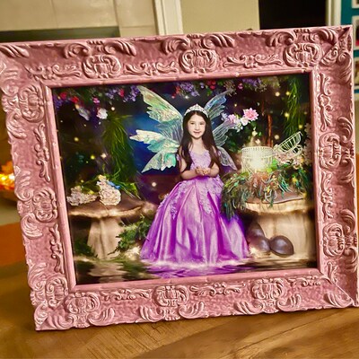 Victorian Picture Frames Pink Purple Glossy Lacquer Ornate Funky ...