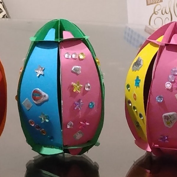 DIY Quick 3D Easter Egg No Glue Template PDF and SVG File for Instant ...