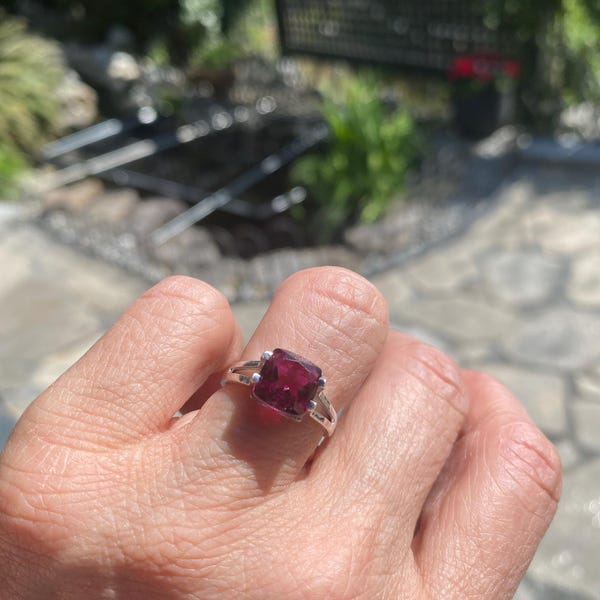 Vintage Alexandrite Ring-engagement Ring-cushion Cut Alexandrite-color ...