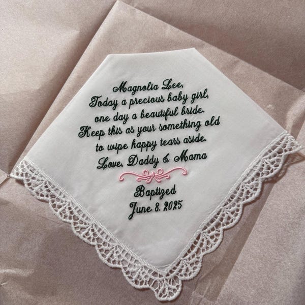 Mens Embroidered Handkerchief With Cross, Religious Handkerchief for ...