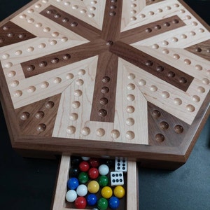 Inlaid Wooden Maple and Walnut Aggravation Board - Etsy