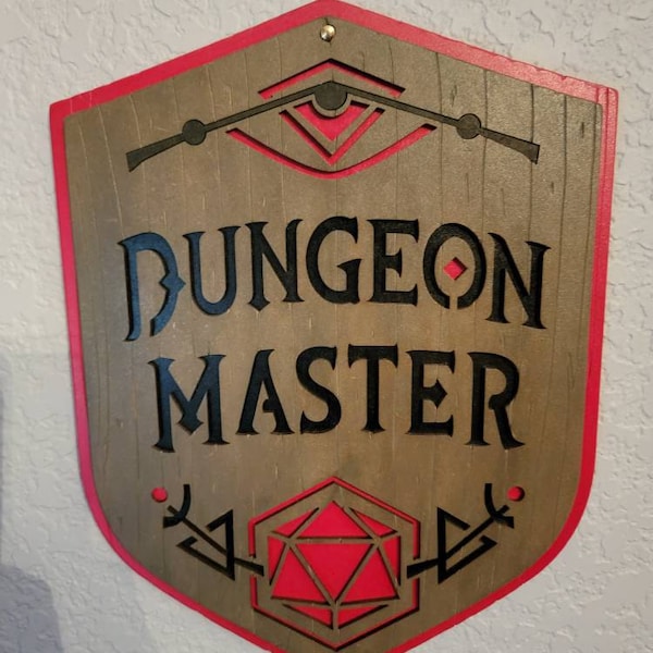DUNGEON MASTER Sign, Medieval Fantasy Home Decor, D&D Gifts, Role Play ...