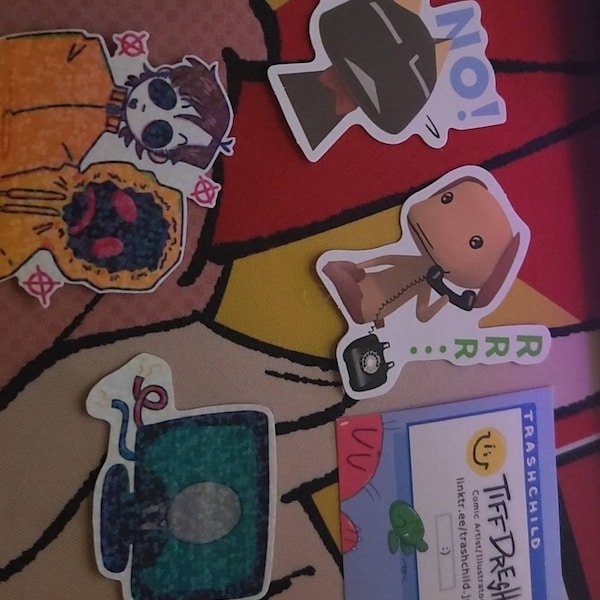 Burn! Ticci Toby Sticker || Creepypasta Holographic Chibi Waterproof ...