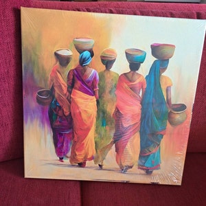 Indian Wall Art Marathi Woman Oil Painting Indian Art Prints Metal ...