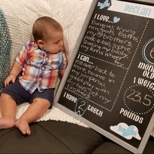 Custom Baby Milestone Chalkboard - Etsy